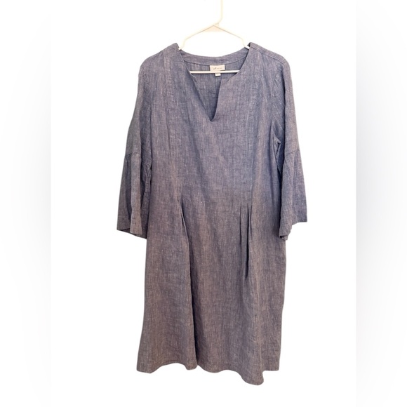 J. Jill | Dresses | J Jill Blue Linen Dress | Poshmark